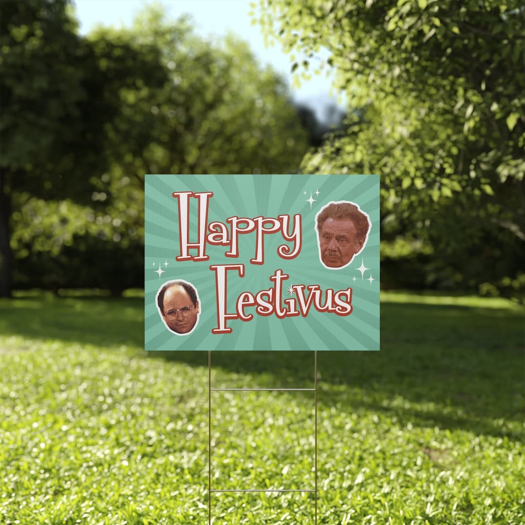 Happy Festivus Lawn Sign Festivus Decor Seinfeld Art - Etsy