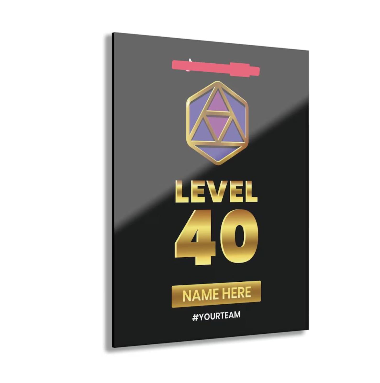 Custom Level 40 Award Plaque - Personalized 11"x14" Creator Milestone ...