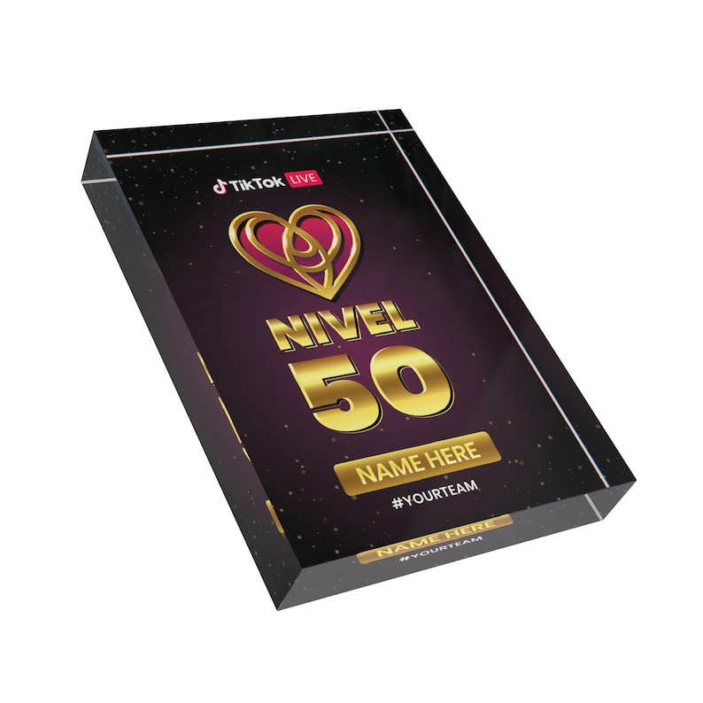 Custom Nivel 50 Award Plaque - 5”x7” - Personalized Gift for Live ...