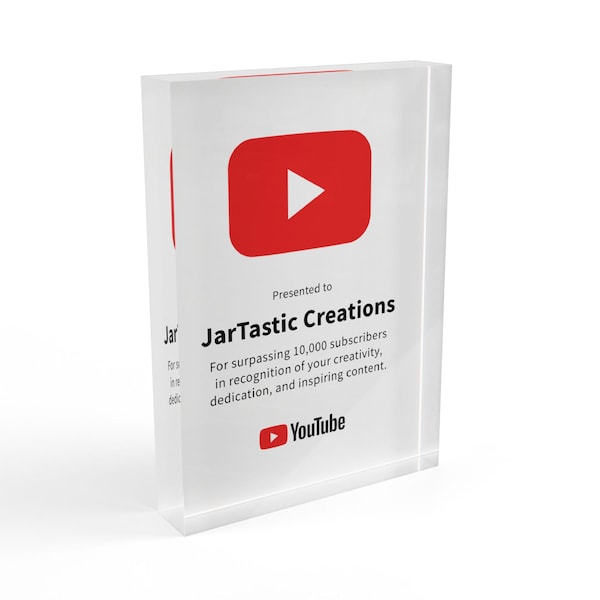 Custom Youtube Play Button - Etsy