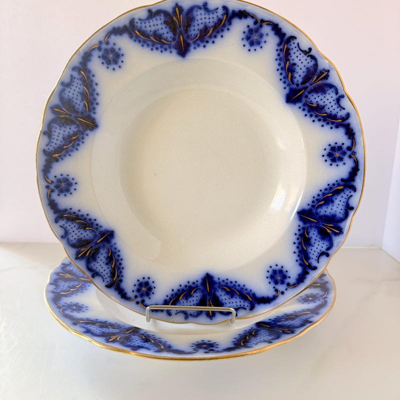 Swedish Flow Blue Plates - Etsy