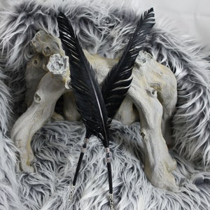 Feather Quill Ball Point PEN Ravens Wing FACETED CRYSTAL Guestbook - Etsy