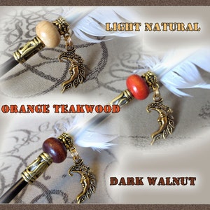 HAND-CRAFTED Quill Pen Angel's Wing Ink Dip Porcupine Quill White ...