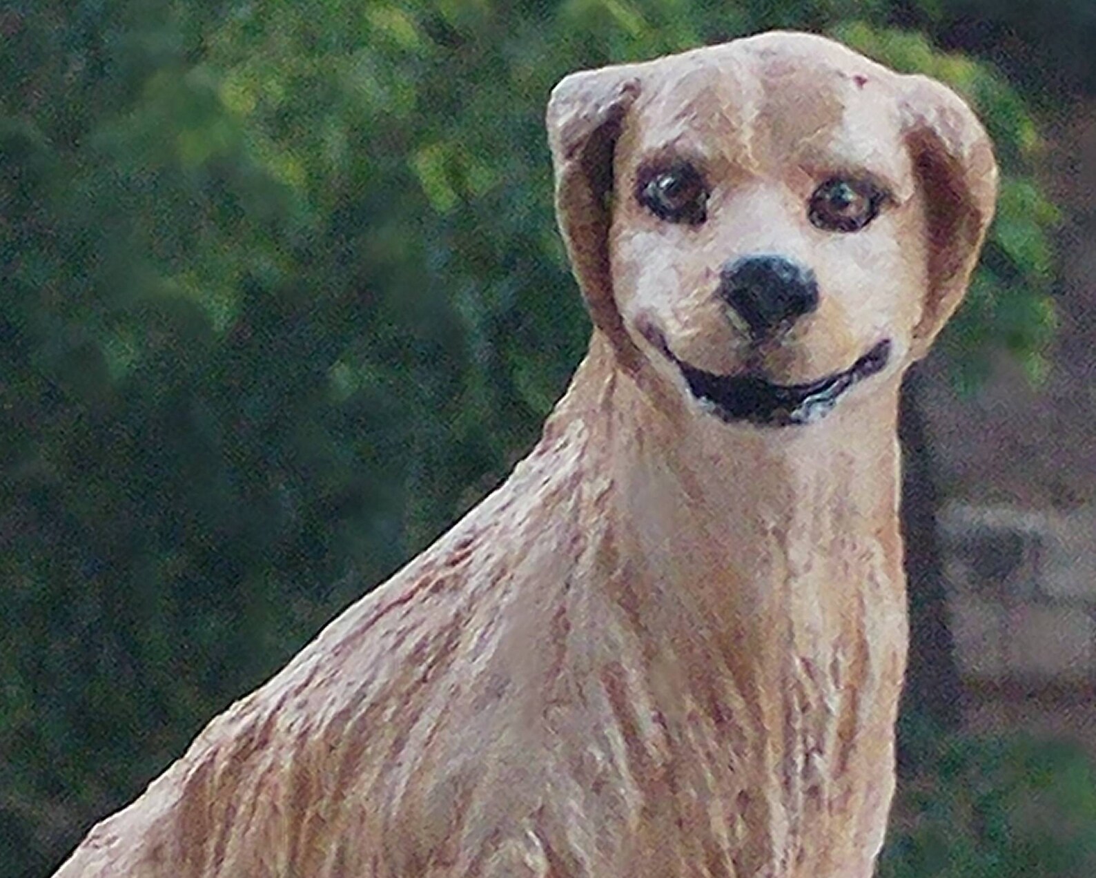 Paper Mache Sculpture, Golden Retriever Art, Personalized Pet Portrait ...