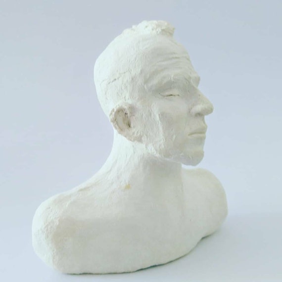 Paper Mache Man Bust | Etsy