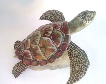Paper Mache Turtle | Etsy