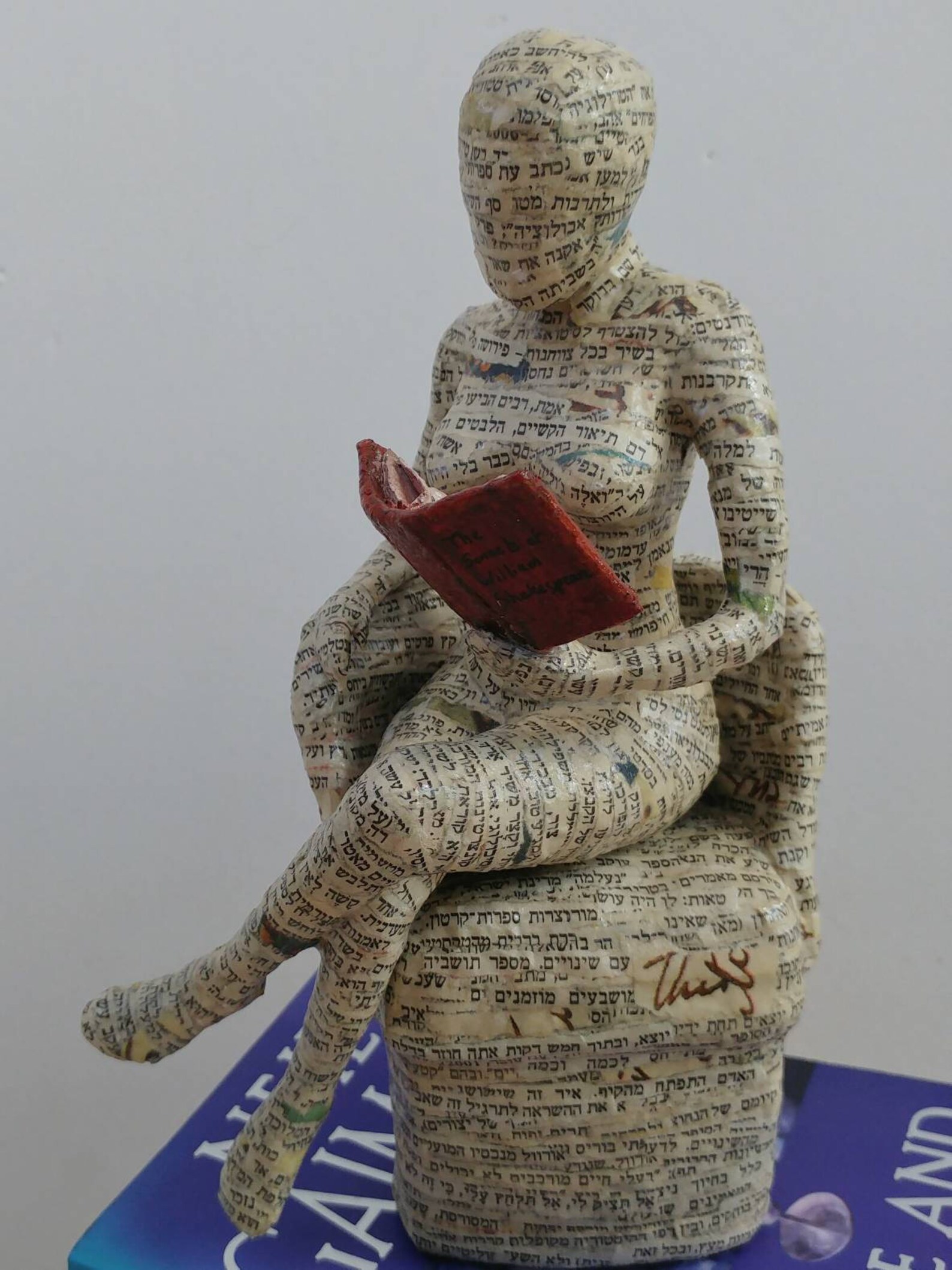 Book Lover Gift Reading Woman Papier Mache Sculpture - Etsy