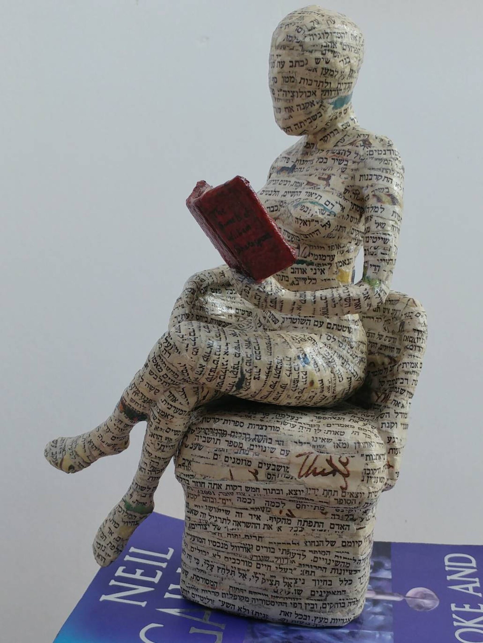 Book Lover Gift Reading Woman Papier Mache Sculpture | Etsy