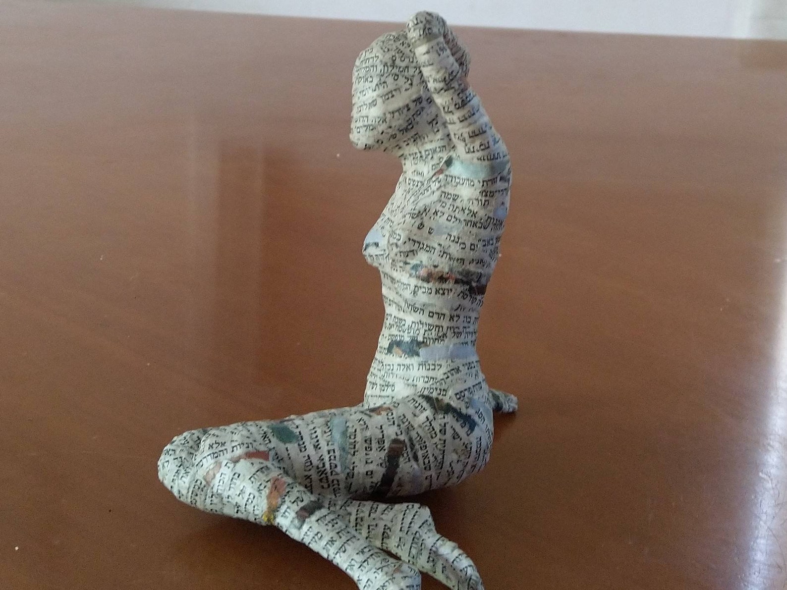 Paper Mache Sculpture Woman Sculpture Book Lover Gift - Etsy