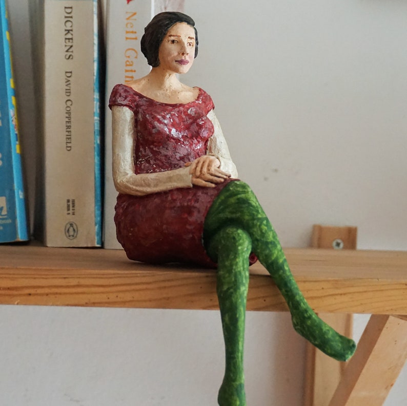 Paper Mache Sculpture, a Sitting Woman - Etsy