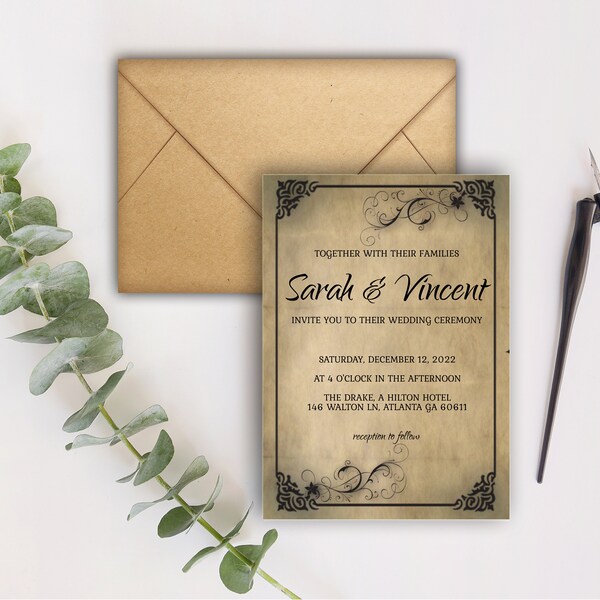 Parchment Invites - Etsy