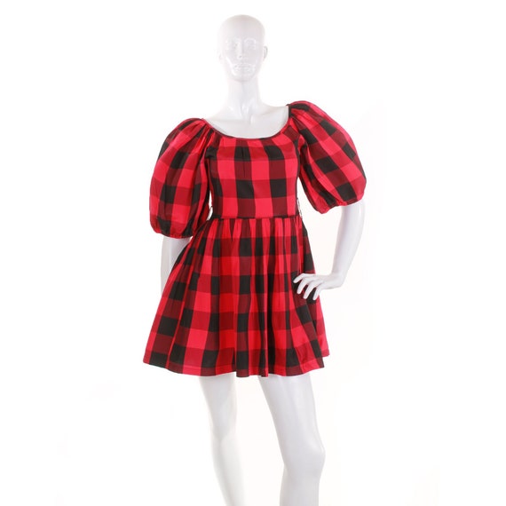 1980s Billy Jack for Her Red and Black Checkered Taff… - Gem