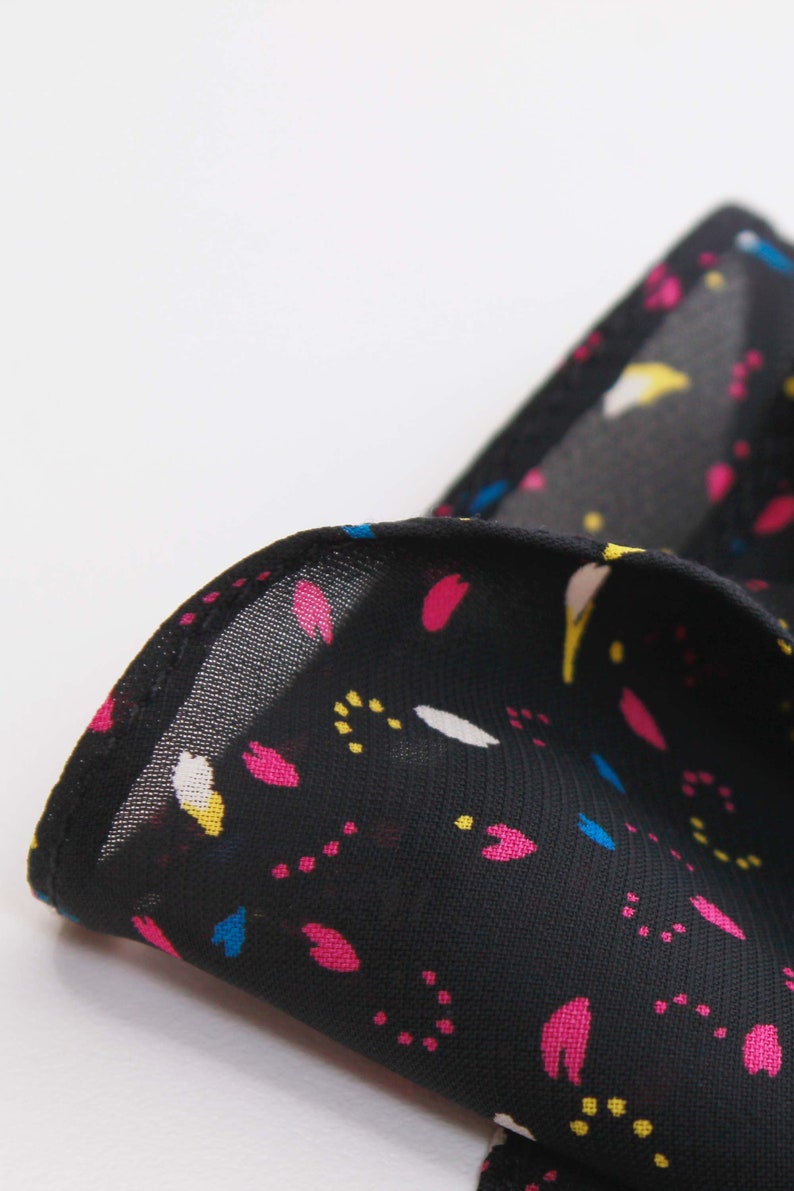 Vtg Diane Von Furstenberg Georgette Black Wispy Flutter Sleeve Smocked ...