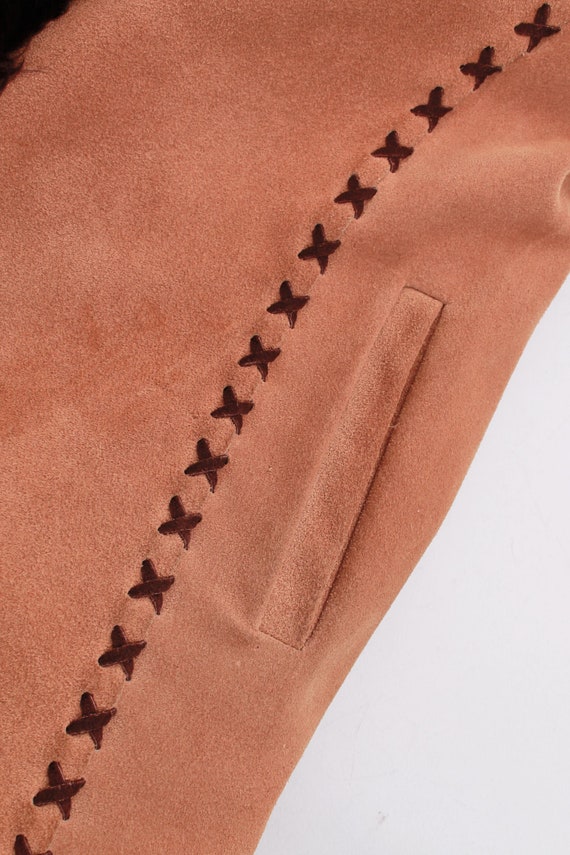 Vintage 70s Jonathan Legault Shearling Fur and Suede … - Gem