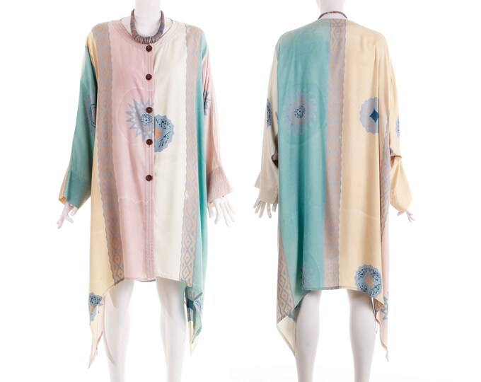 Vintage Pastel Batik Lagenlook Tunic Top by Simple People Women's One ...