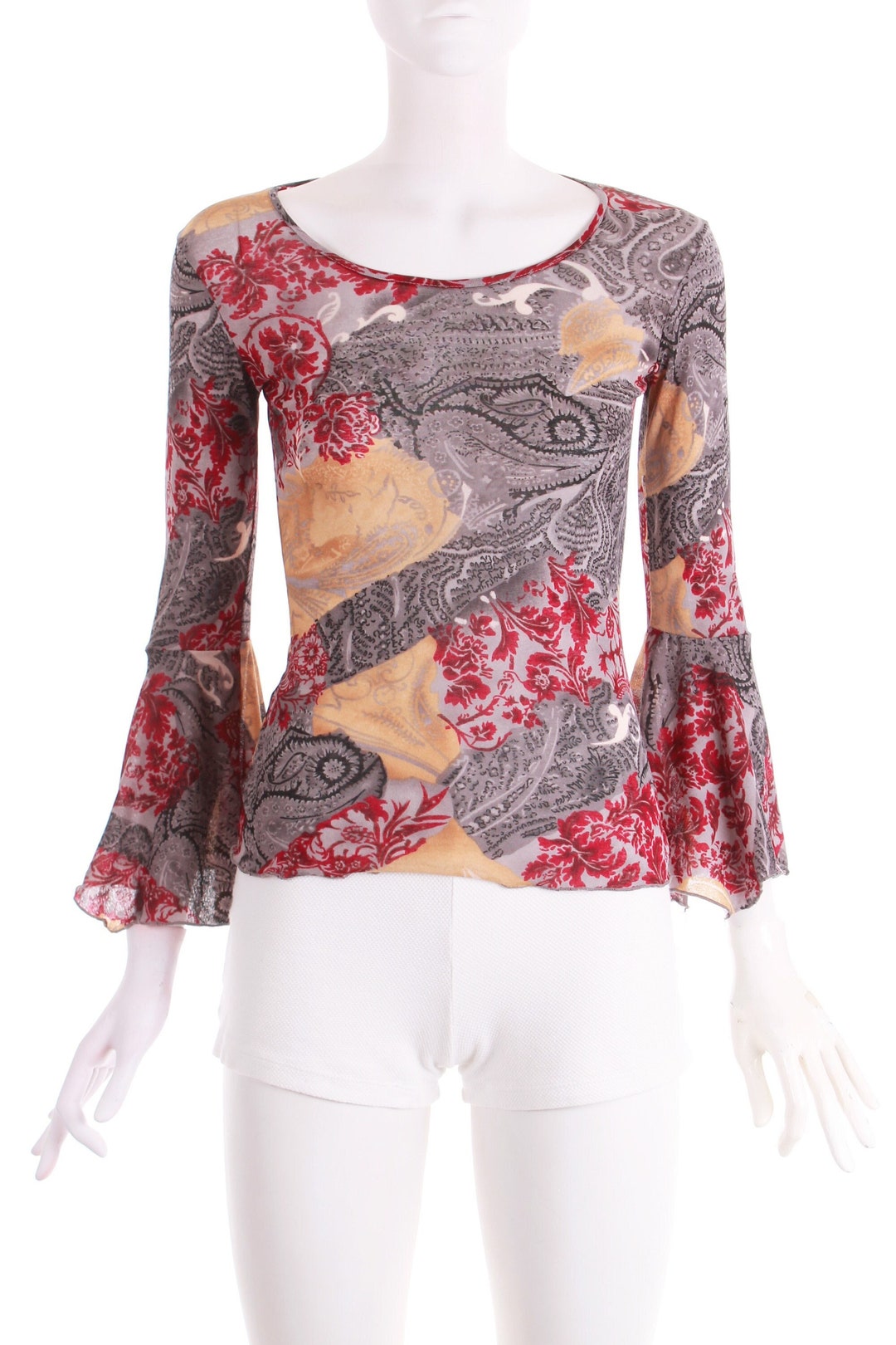 Y2K Sheer Mesh Tattoo Top by Tips USA Women's Size XS / Small Petite - Etsy