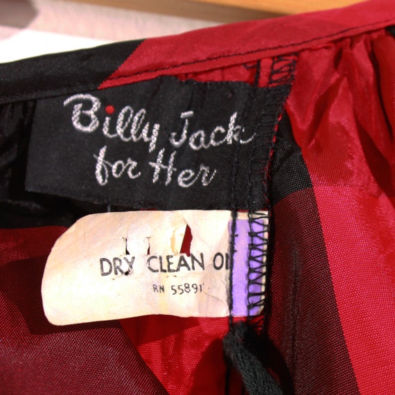 1980s Billy Jack for Her Red and Black Checkered Taff… - Gem