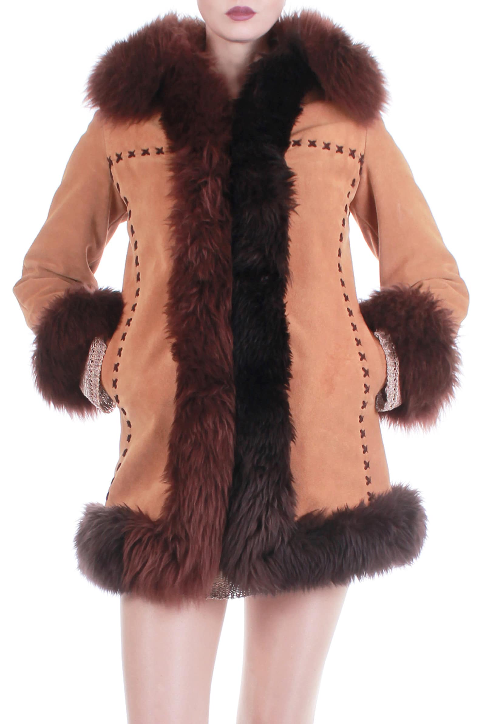 Vintage 70s Jonathan Legault Shearling Fur and Suede Brown - Etsy