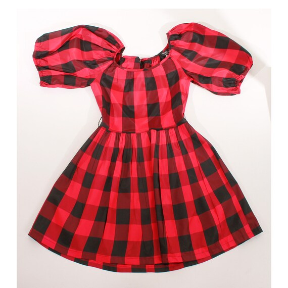 1980s Billy Jack for Her Red and Black Checkered Taff… - Gem