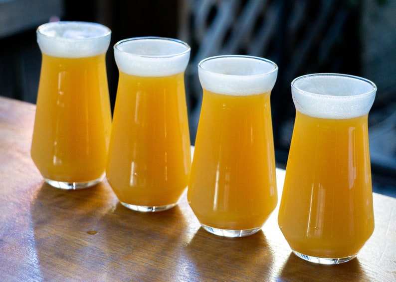 Hazy Ipa Glass Set Of 4 Handmade Glassware Etsy