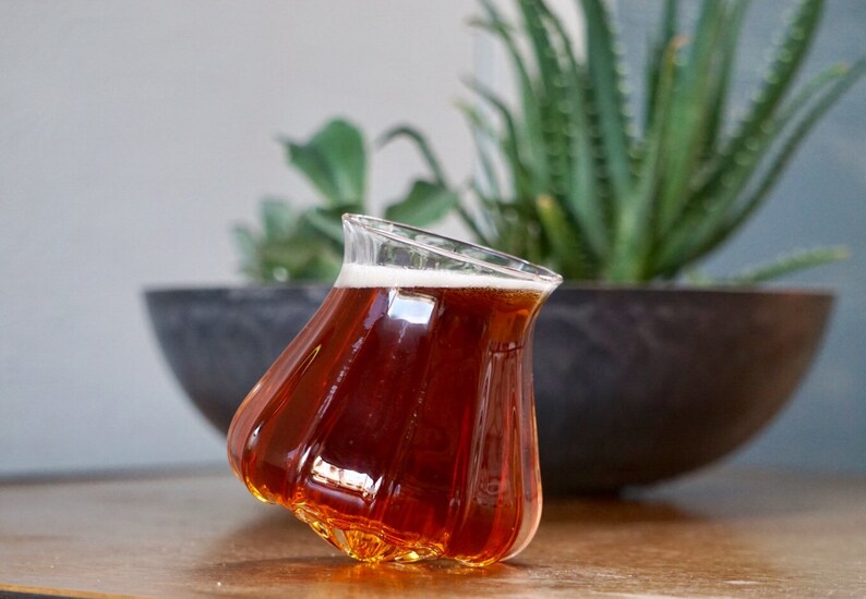 FANCY Wobble Glass Handmade Beer/whiskey/wine Glassware | Etsy