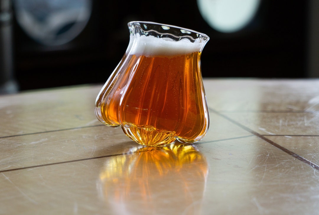 FANCY Wobble Glass Handmade Beer/whiskey/wine Glassware - Etsy