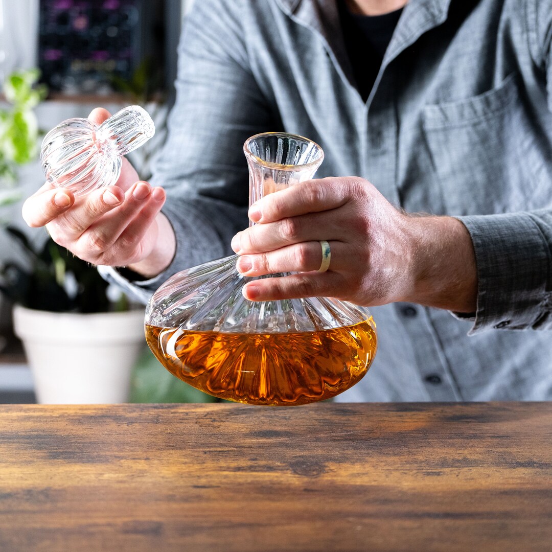 BLOWN Decanter, Handmade Carafe, Liquor or Wine Decanter - Etsy