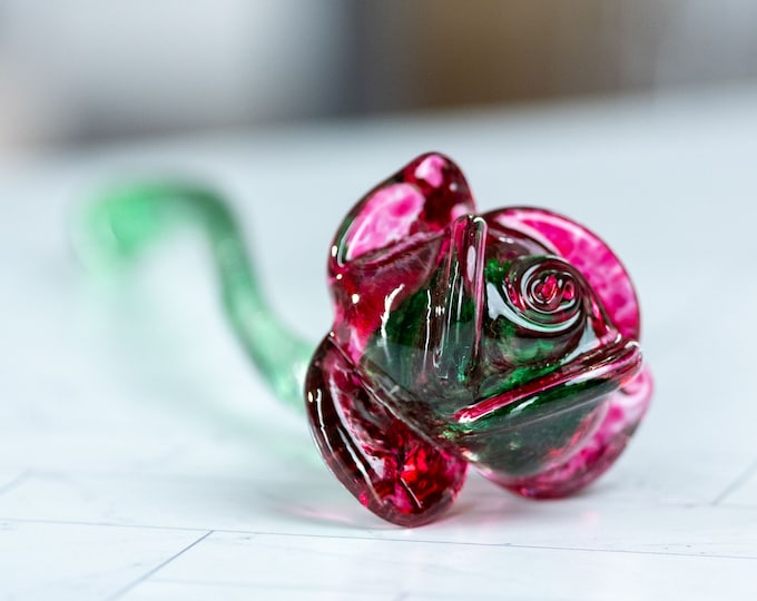 Glass Rose, Handmade Blown Glass - Etsy