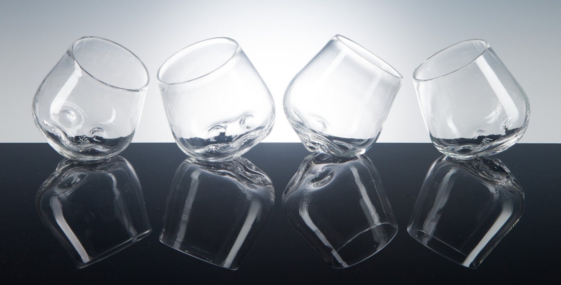 Limestone Glass Set of 4 Handmade Rocks Glassware - Etsy