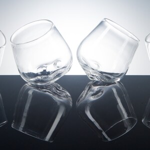 Limestone Glass Set of 4 Handmade Rocks Glassware | Etsy