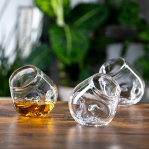 Limestone Glass, Set of 4, Handmade Rocks Glassware - Etsy