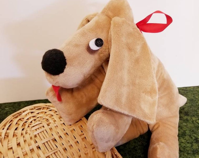 1950s Stuffed Plush Basset Hound Dog Pyjama Bag Case 24x11 Tall FREE SH ...