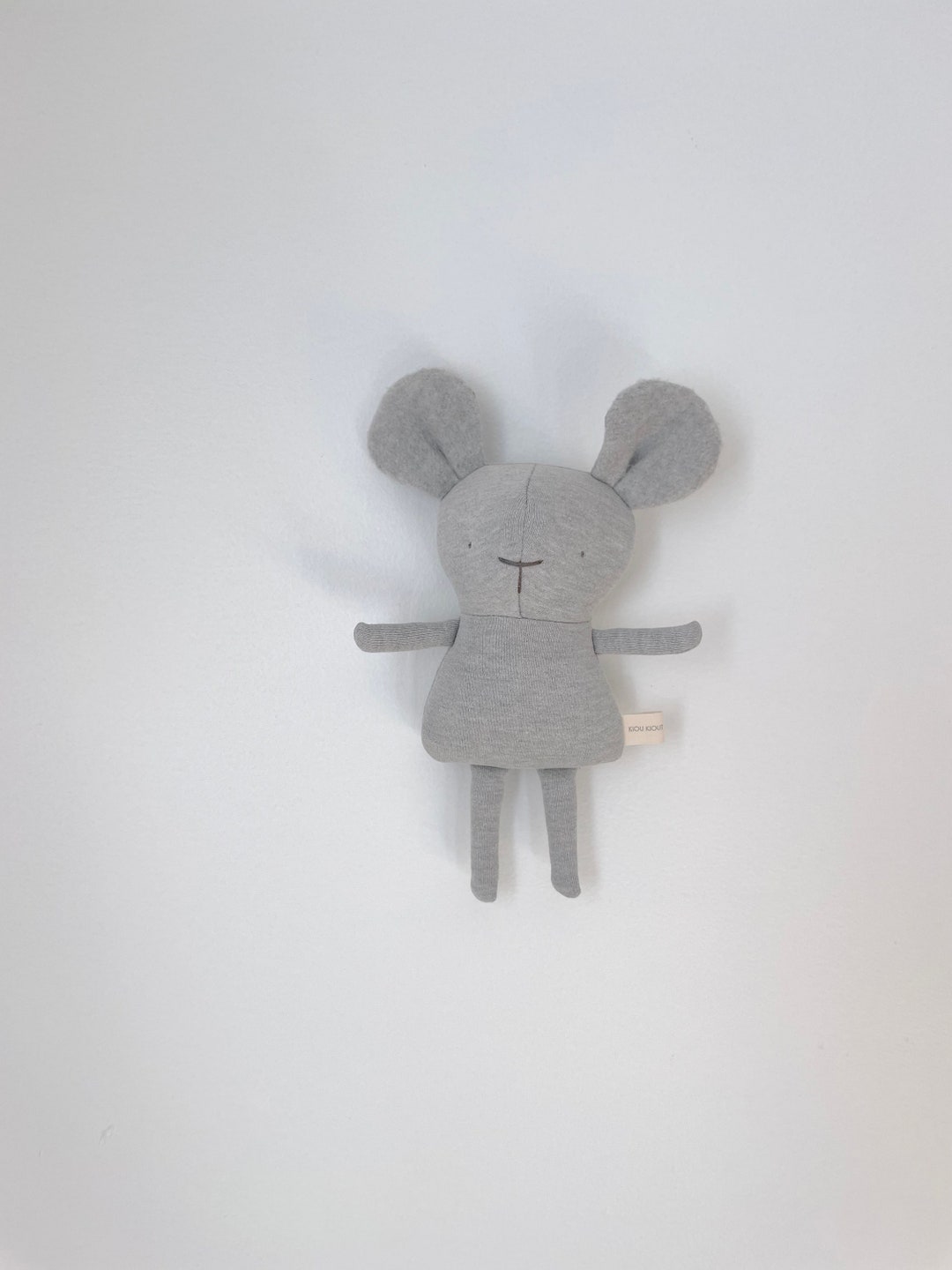 Smooth Silky Gray Mouse Crunchy Ears Ecological Toy Minimalist - Etsy