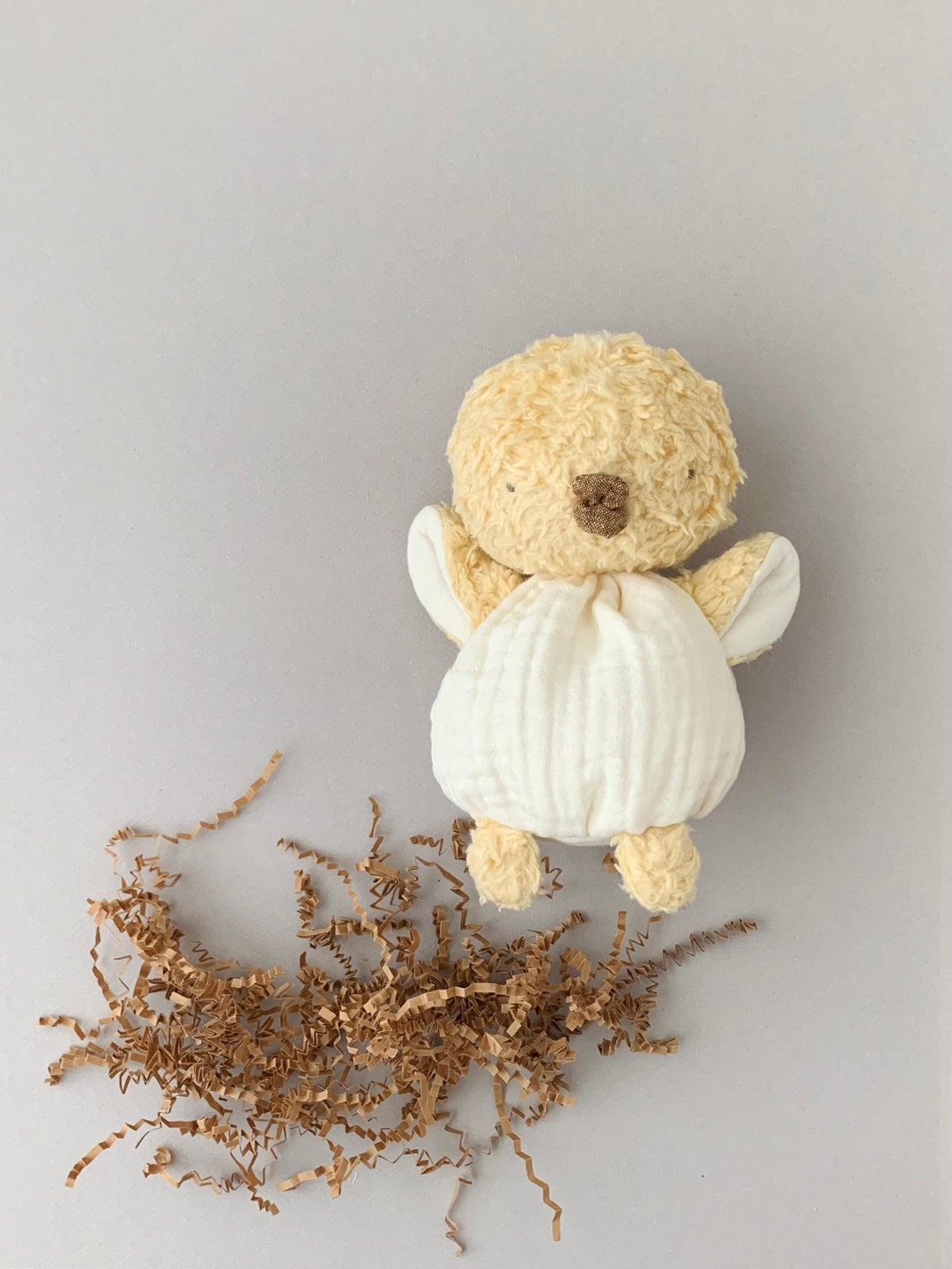 Birdie Plushie Handmade Vintage Style 100% Organic Cotton Gender ...