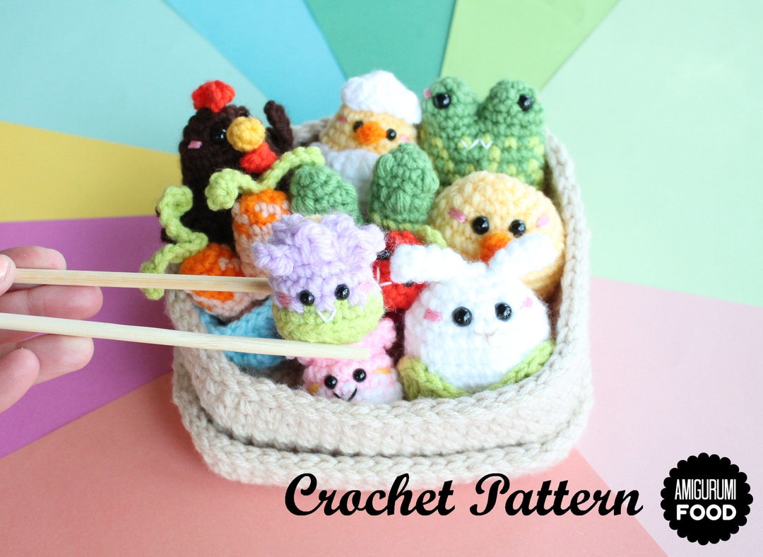Crochet PATTERN Spring Bento Box Amigurumi Food/ Easter Box, Chicken ...