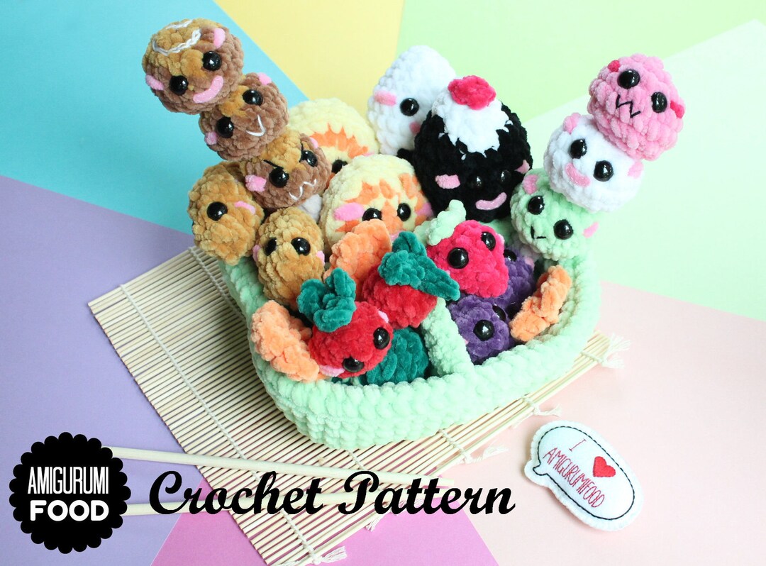 Crochet Pattern Square Bento Box Chenille Yarn/ Fluffy Bulky Yarn ...