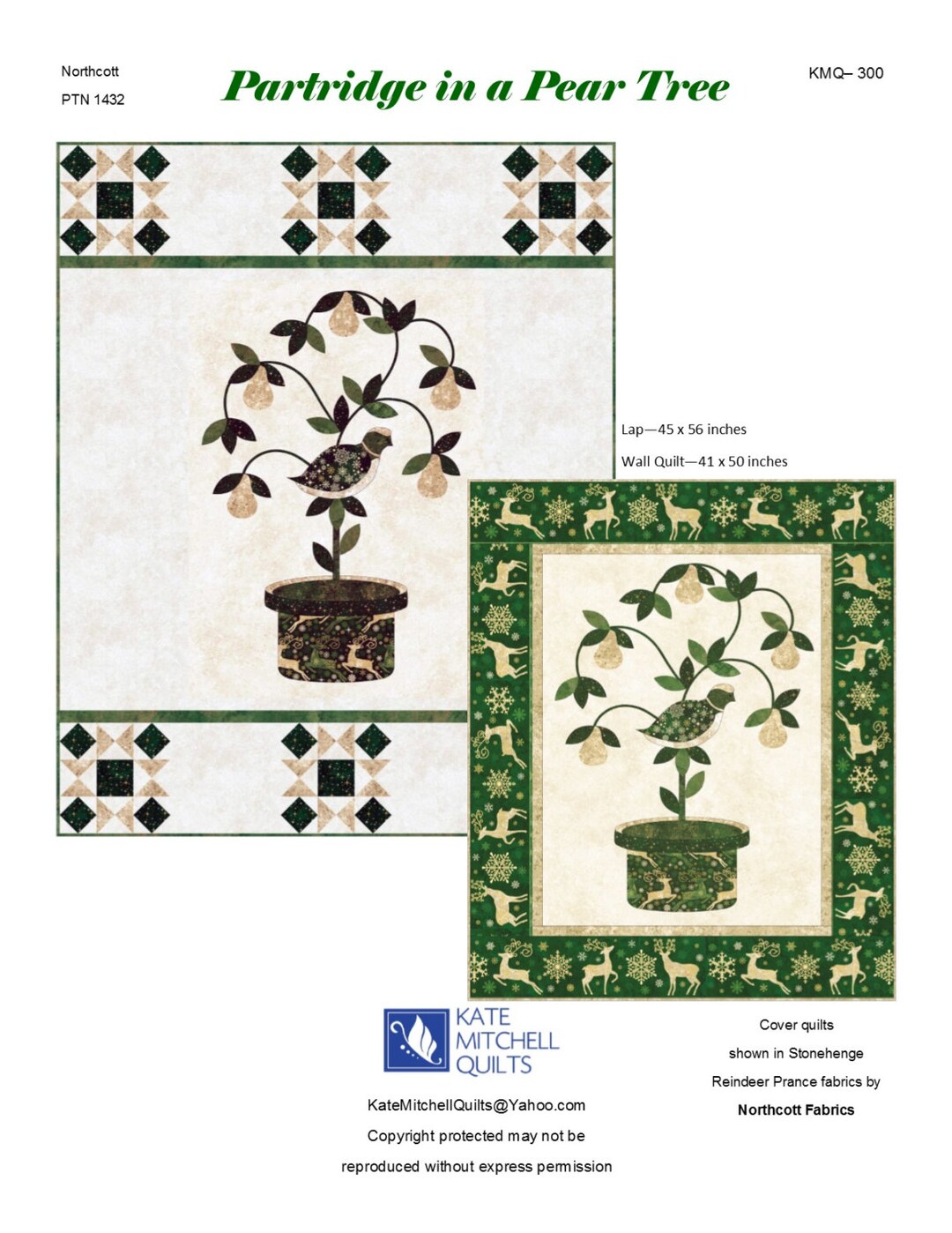 Partridge in a Pear Tree Pattern - Etsy