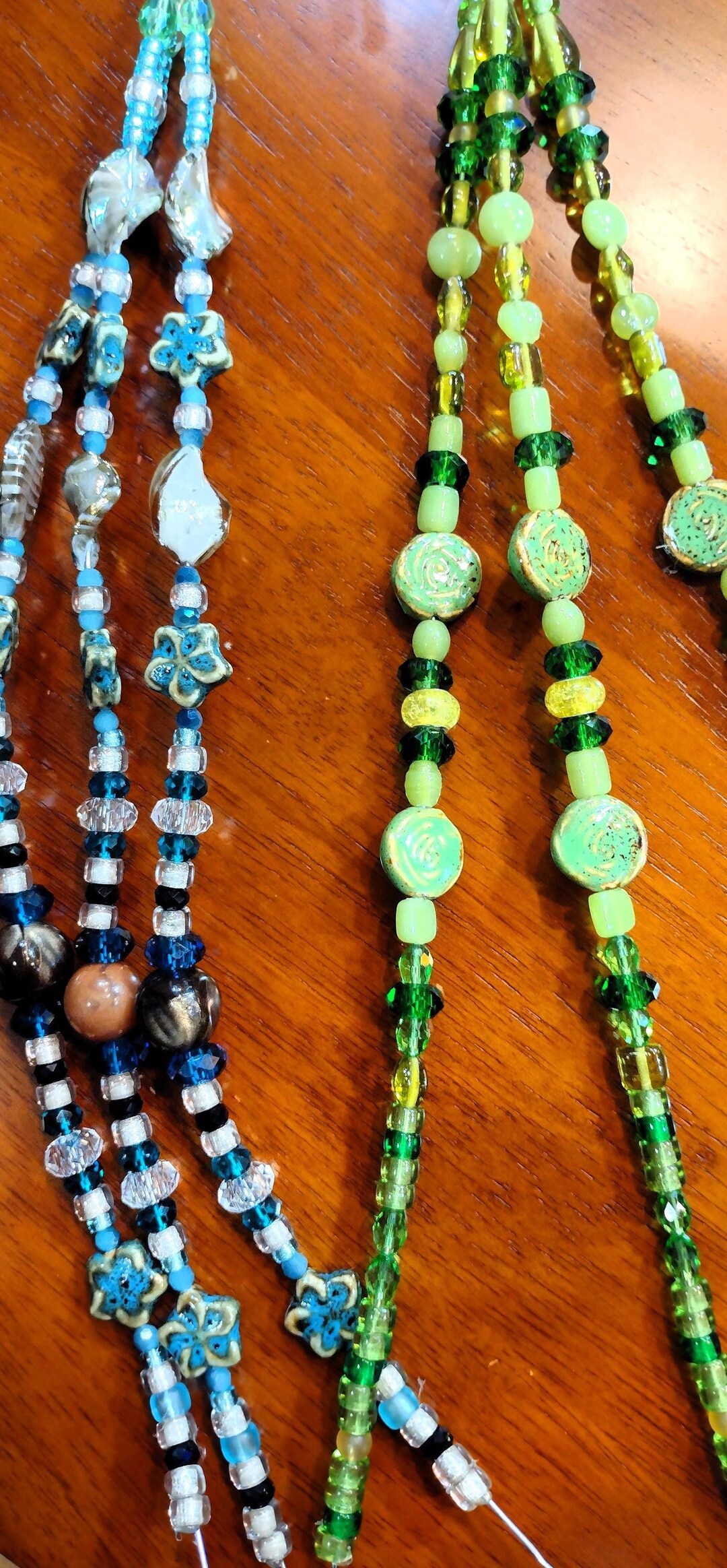Beaded Wire Basket Hangers: Ceramic & Crystal Light Catchers - Etsy