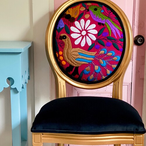 Colorful Boho Eclectic 8 Dining Chair Set - Etsy