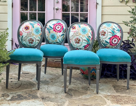 Turquoise dining chairs store