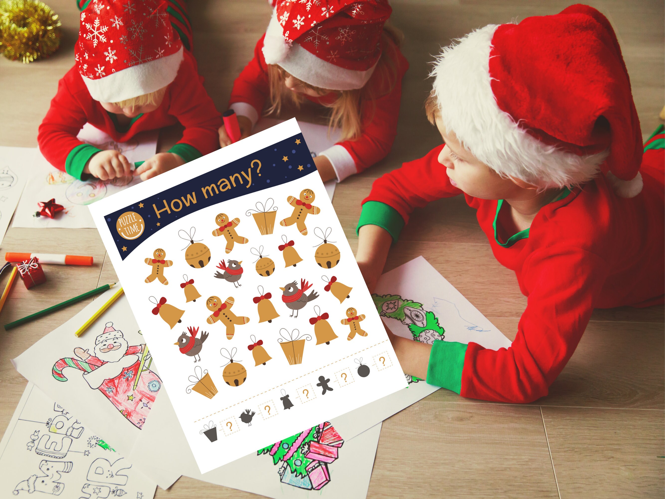 Printable Kids Activity Christmas Bundle With Games Crafts Xmas Puzzles ...