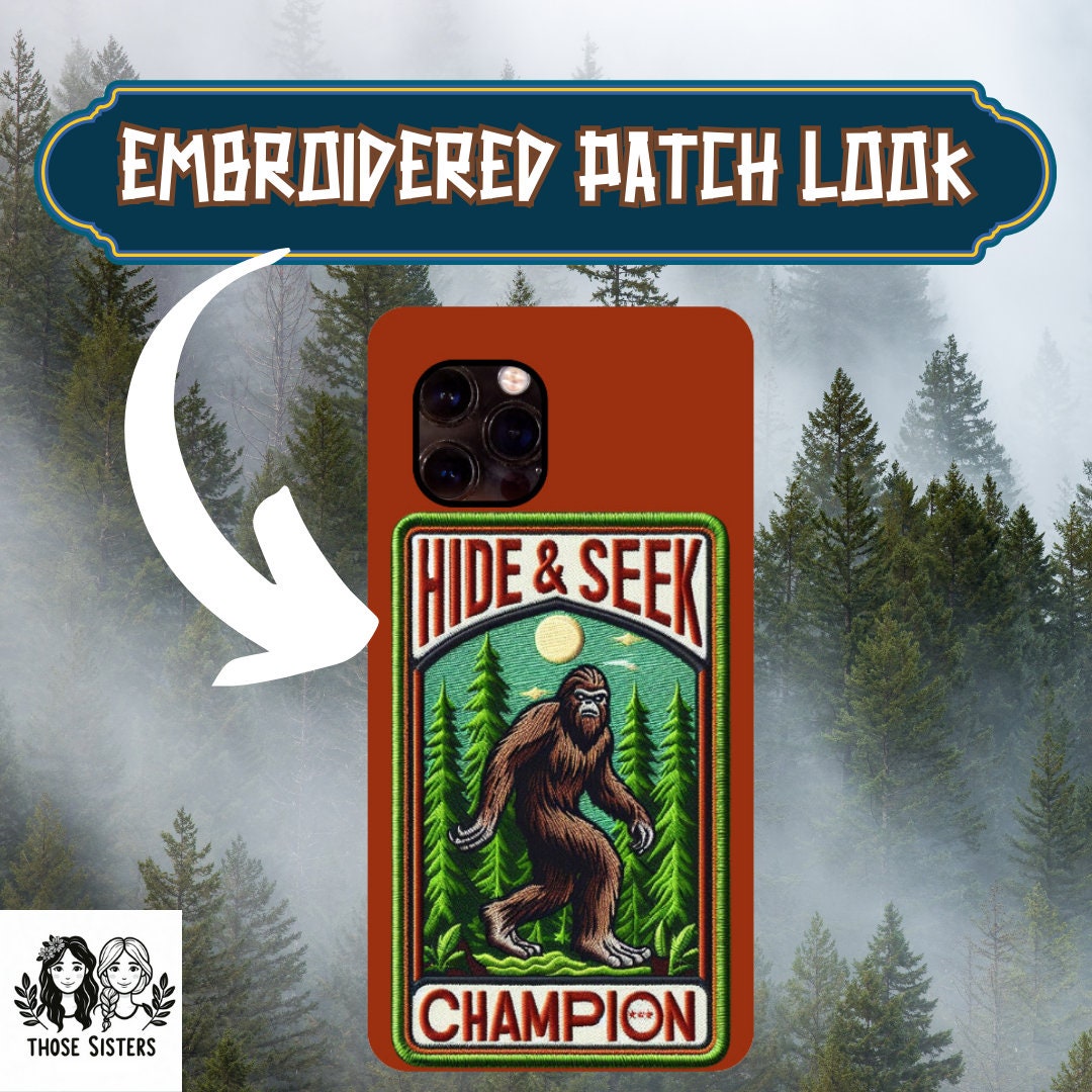 Bigfoot Sasquatch Patch Phone Case iPhone Galaxy Models 2 Piece Tough Case Bigfoot Gift ...