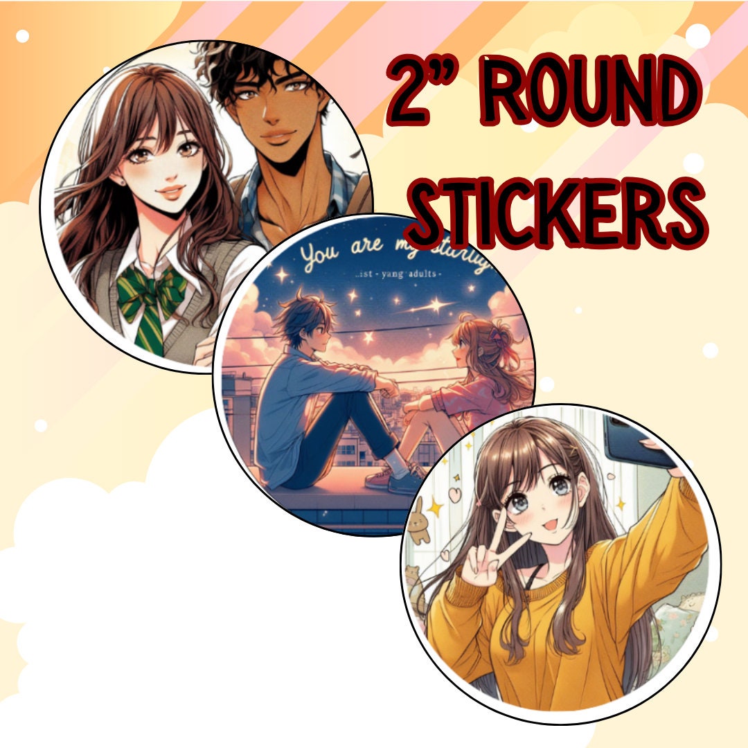 Printable Anime Stickers, Anime Digital Stickers for Couples, Manga ...