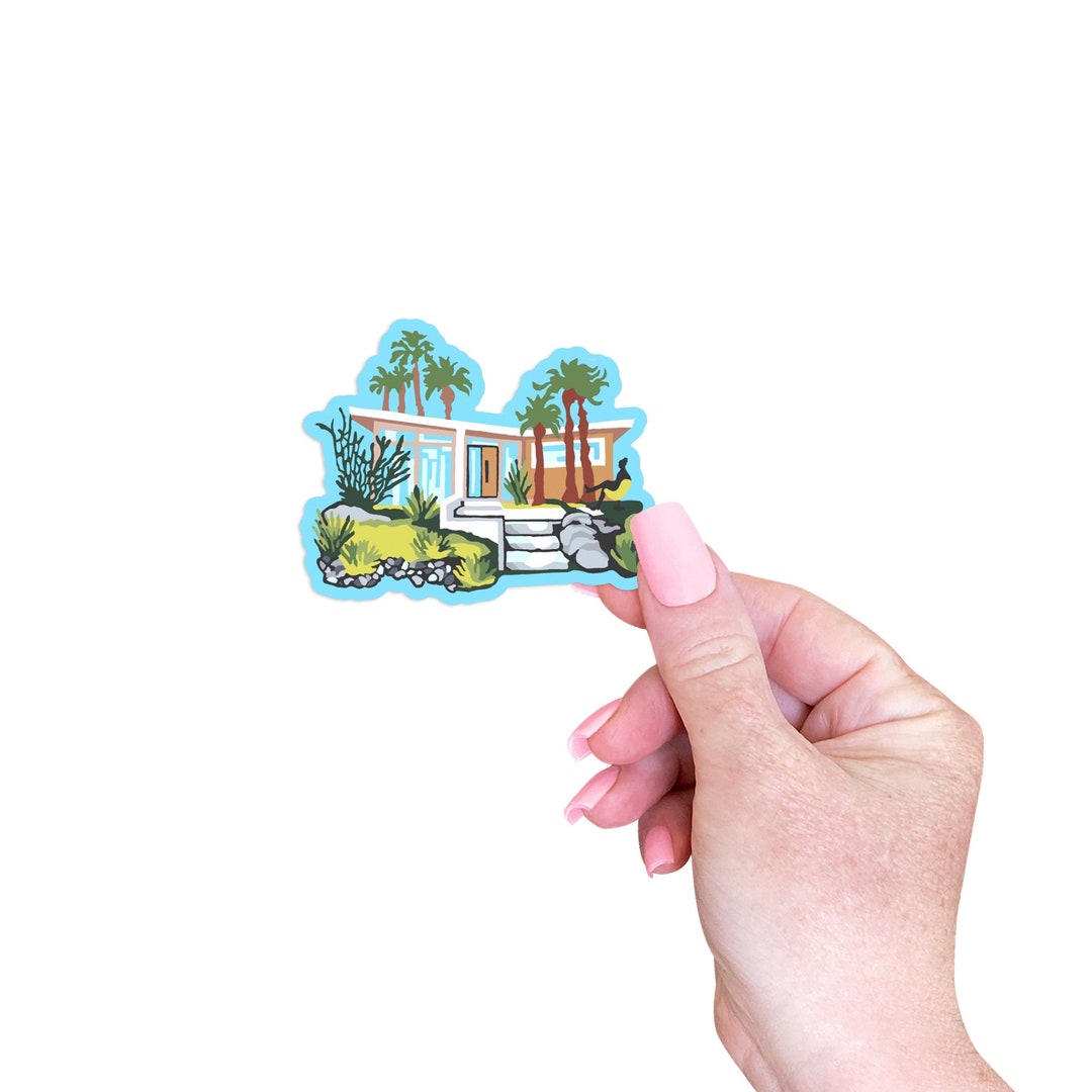 Mid Century Modern House Sticker / 3x3 / Vinyl Decal / Die Cut / Thick ...