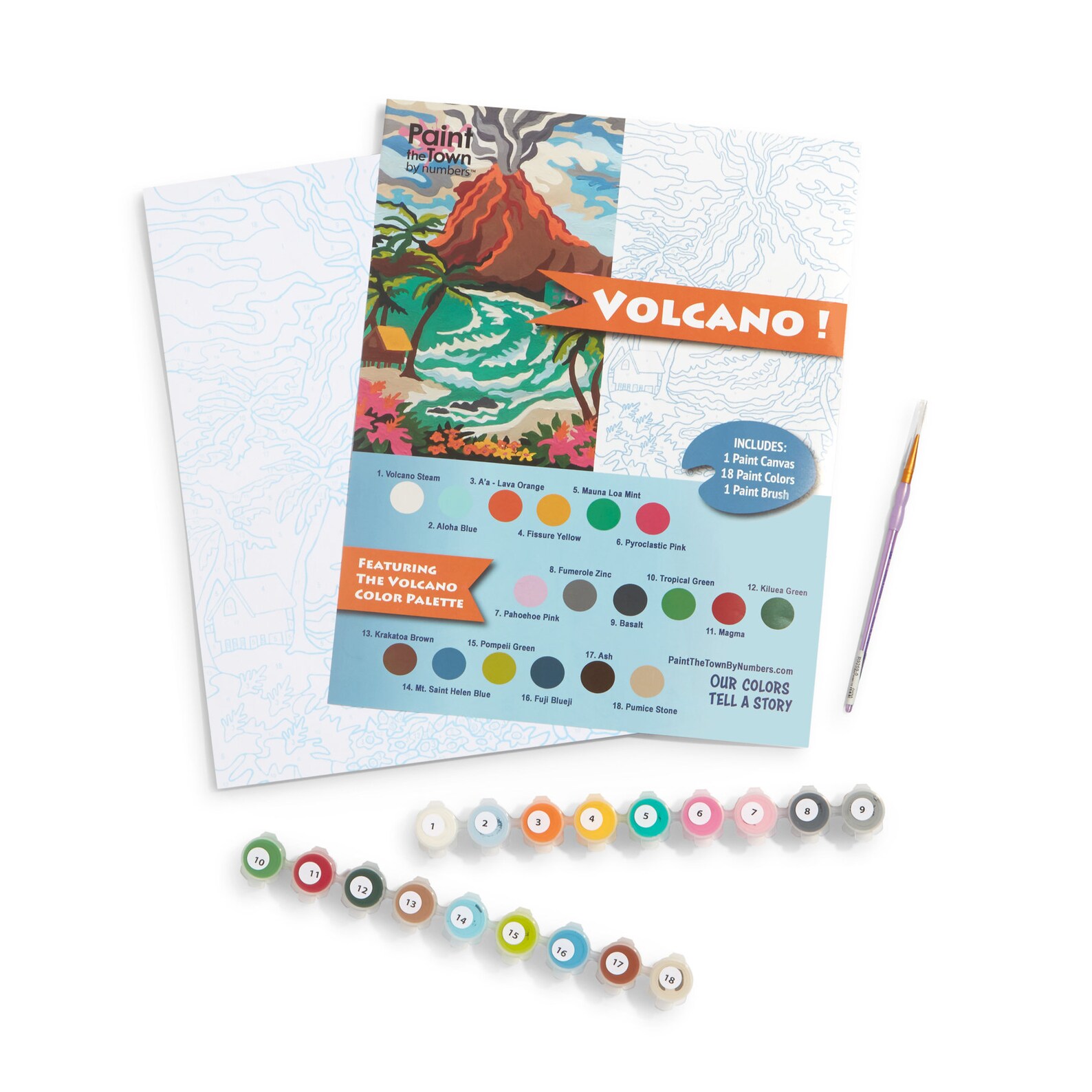 Paint by Number / Volcano / 11x14 / Craft Kit / DIY / - Etsy