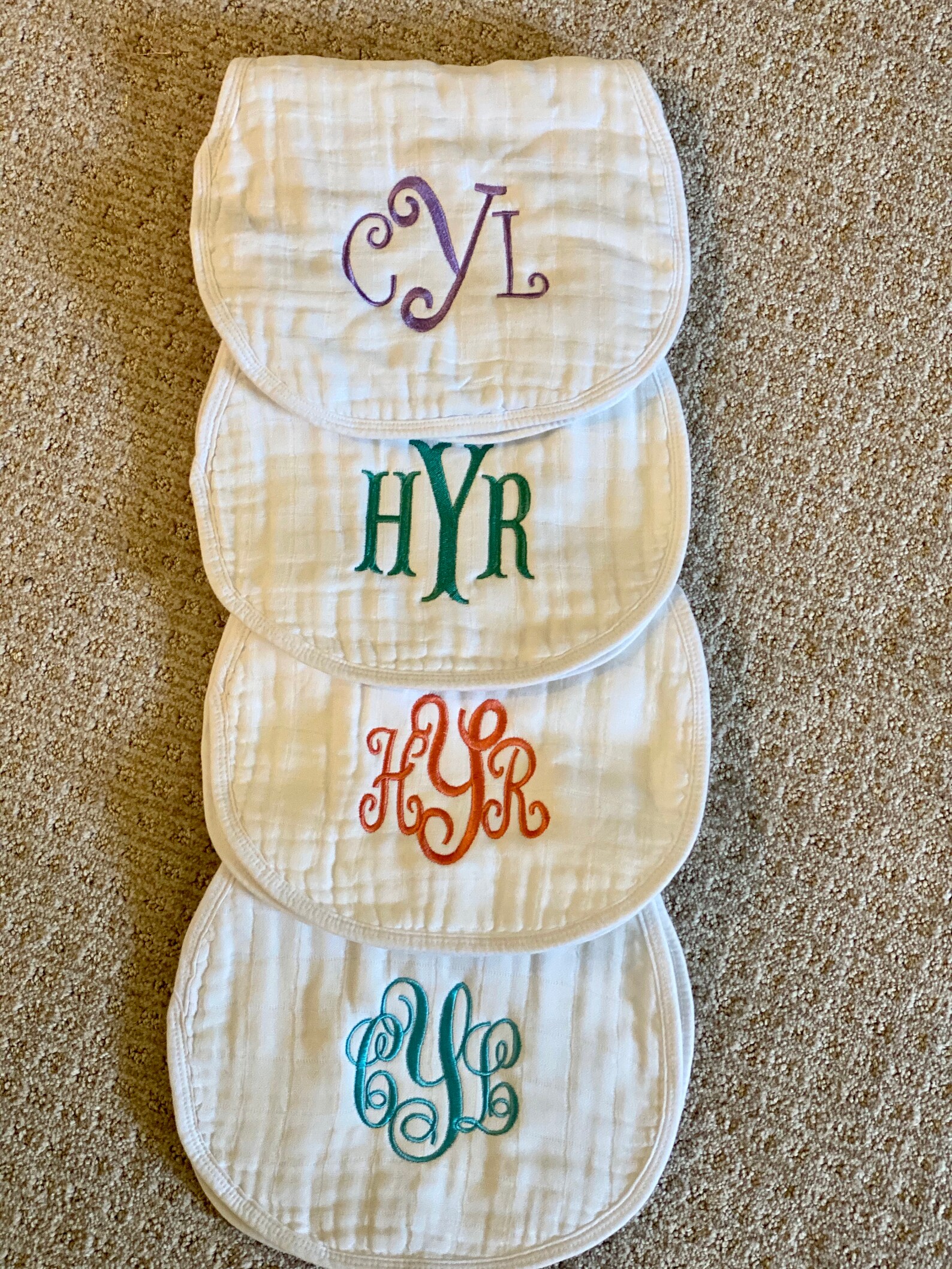 Monogrammed Muslin Burp Cloth Baby Burp Cloth Newborn Gift - Etsy