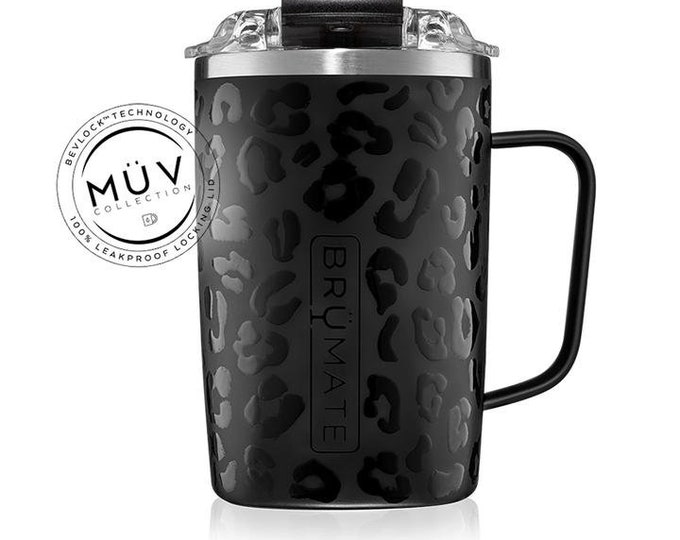 Monogrammed Brumate Toddy in Onyx Leopard 16oz Mug - Etsy