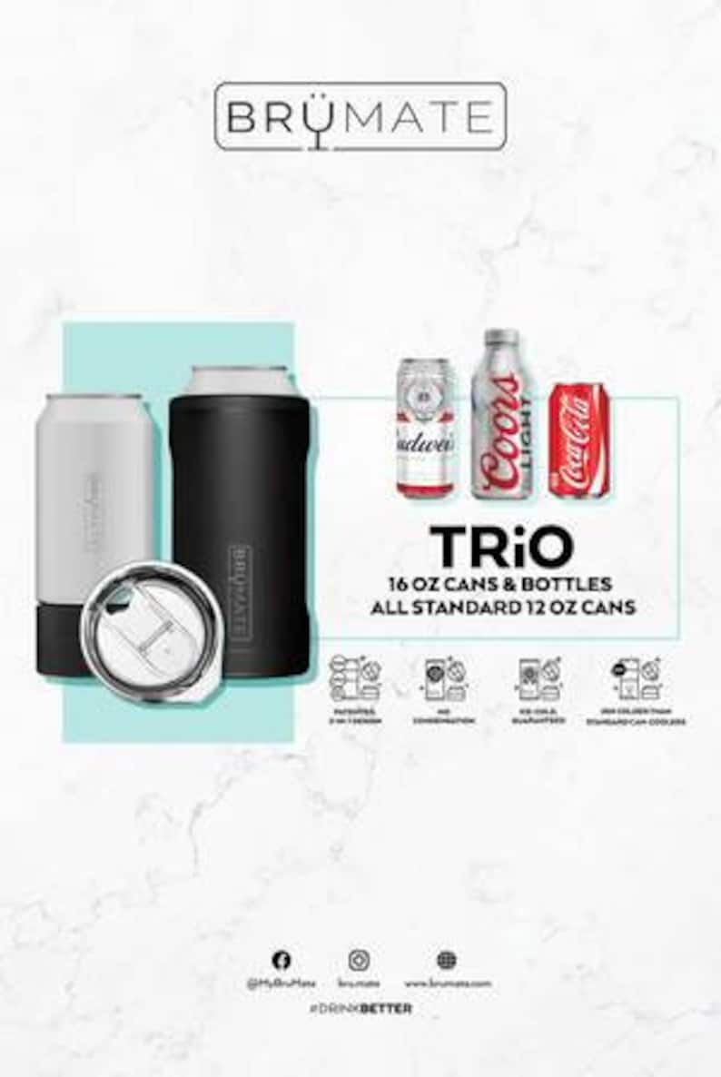 Brumate Trio Matte Gray Hopsulator 12oz 16oz Can Cooler - Etsy