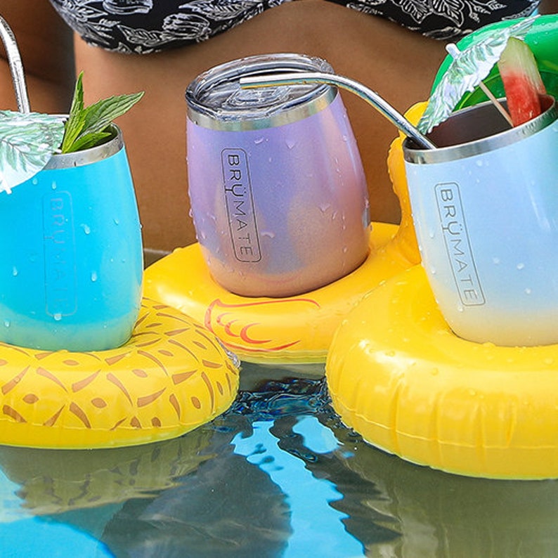 Monogrammed Brumate Uncork'd in Glitter Rainbow 16oz. Wine - Etsy