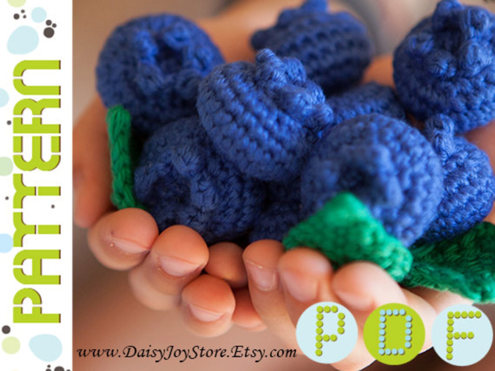 Crochet Blueberry Amigurumi Pattern Crochet Play Food Pattern Eco ...